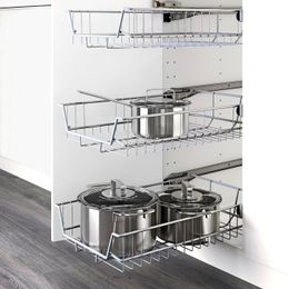 IKEA METOD Hochschrank mit B&ouml;den/Drahtkorb