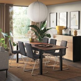 IKEA &Aring;LHULT / LILL&Aring;N&Auml;S Tisch und 6 St&uuml;hle