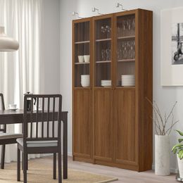 IKEA BILLY / OXBERG Regalkombi. mit Paneel-/Vitrt&uuml;ren
