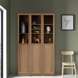 IKEA BILLY / OXBERG Regalkombi. mit Paneel-/Vitrt&uuml;ren