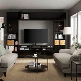 IKEA BEST&Aring; TV-Komb. mit Vitrinent&uuml;ren
