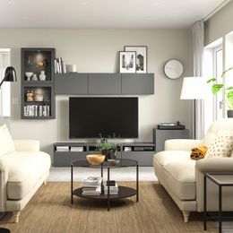 IKEA BEST&Aring; TV-Komb. mit Vitrinent&uuml;ren