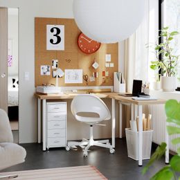 IKEA LAGKAPTEN / LINNMON Schreibtisch L-f&ouml;rmig