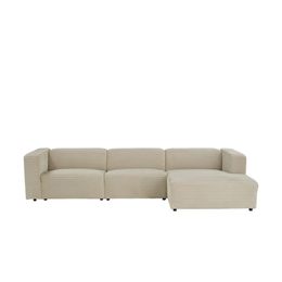 Ecksofa im modernen Breitcord Prado creme Ma&szlig;e (cm): B: 322 H: 69 T: 163.0 Sofas > Sofas nach Material > Stoffsofas &raquo; Sofa DE