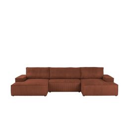 U.N.O uno Wohnlandschaft mit Schlaffunktion Fjord rot Ma&szlig;e (cm): B: 358 H: 85 T: 167.0 Sofas > Sofas nach Material > Stoffsofas &raquo; Sofa DE
