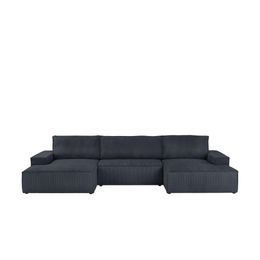 U.N.O uno Wohnlandschaft mit Schlaffunktion Fjord schwarz Ma&szlig;e (cm): B: 358 H: 85 T: 167.0 Sofas > Sofas nach Material > Stoffsofas &raquo; Sofa DE