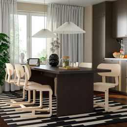 IKEA BERGSHYTTAN / LYCKAN Tisch und 6 St&uuml;hle