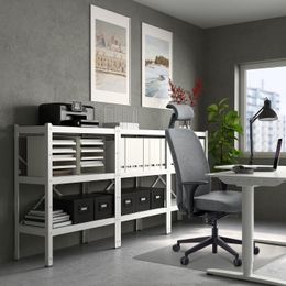 IKEA VALLFJ&Auml;LLET Drehstuhl mit Armlehnen/Kopfst&uuml;tze
