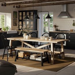 IKEA SKOGSTA / SKOGSTA Tisch + 4 St&uuml;hle + Bank