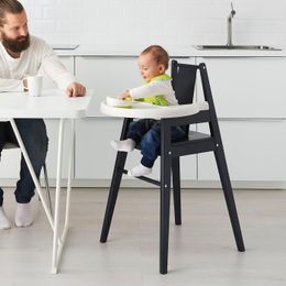 IKEA BL&Aring;MES Kinderhochstuhl mit Tablett