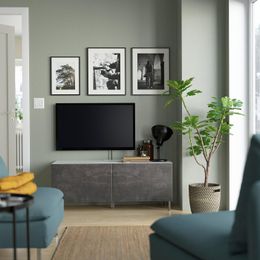 IKEA BEST&Aring; TV-Bank mit T&uuml;ren