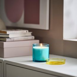 IKEA DV&Auml;RGH&Ouml;K Duftkerze im Glas mit Deckel