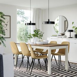 IKEA &Aring;LHULT / NORDMANSSK&Auml;R Tisch und 6 St&uuml;hle