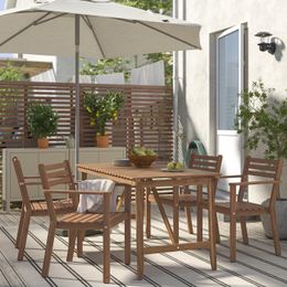 IKEA ASKHOLMEN Tisch+4 Armlehnst&uuml;hle/au&szlig;en