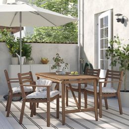 IKEA ASKHOLMEN Tisch+4 Armlehnst&uuml;hle/au&szlig;en