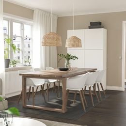 IKEA M&Ouml;RBYL&Aring;NGA / GR&Ouml;NSTA Tisch und 6 Armlehnst&uuml;hle