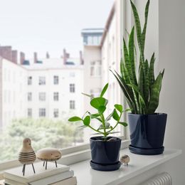 IKEA KLOTL&Ouml;NN Blumentopf mit Untersetzer