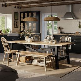 IKEA SKOGSTA / SKOGSTA Tisch + 4 St&uuml;hle + Bank