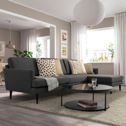 IKEA GRILLSTORP / SMEDSTORP 4er-Sofa mit R&eacute;camiere rechts