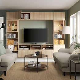 IKEA BEST&Aring; TV-Komb. mit Vitrinent&uuml;ren