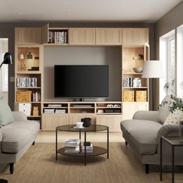 IKEA BEST&Aring; TV-Komb. mit Vitrinent&uuml;ren