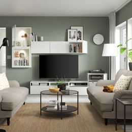 IKEA BEST&Aring; TV-Komb. mit Vitrinent&uuml;ren