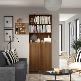 IKEA BILLY / OXBERG B&uuml;cherregal mit T&uuml;ren