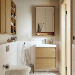 IKEA FAX&Auml;LVEN Spiegelschrank mit Beleuchtung