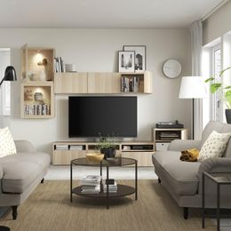 IKEA BEST&Aring; TV-Komb. mit Vitrinent&uuml;ren