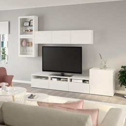 IKEA BEST&Aring; TV-Komb. mit Vitrinent&uuml;ren