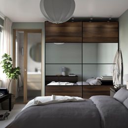IKEA PAX / MEHAMN/AULI Kleiderschrank mit Schiebet&uuml;ren
