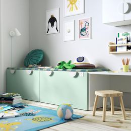 IKEA SM&Aring;STAD Bank mit Kasten