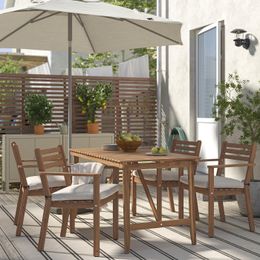 IKEA ASKHOLMEN Tisch+4 Armlehnst&uuml;hle/au&szlig;en