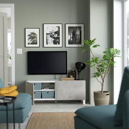 IKEA BEST&Aring; TV-Bank mit T&uuml;ren