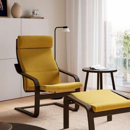 IKEA PO&Auml;NG Sessel und Hocker