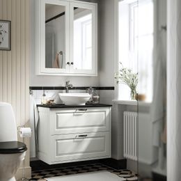 IKEA T&Auml;NNFORSEN / V&Auml;STERSJ&Ouml;N Waschbschr+Schubladen/Waschb/Mibatt