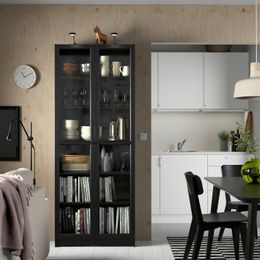 IKEA BILLY / OXBERG B&uuml;cherregal mit Vitrinent&uuml;ren