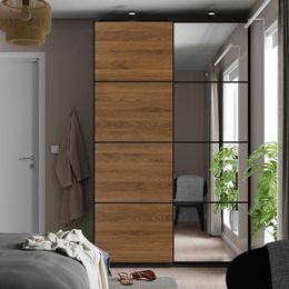 IKEA PAX / MEHAMN/AULI Kleiderschrank mit Schiebet&uuml;ren