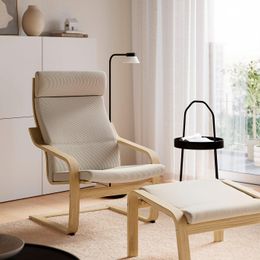 IKEA PO&Auml;NG Sessel und Hocker