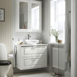 IKEA T&Auml;NNFORSEN / V&Auml;STERSJ&Ouml;N Waschbschr+Schubladen/Waschb/Mibatt