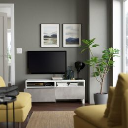 IKEA BEST&Aring; TV-Bank mit Schubladen