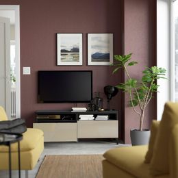 IKEA BEST&Aring; TV-Bank mit Schubladen