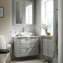 IKEA T&Auml;NNFORSEN / V&Auml;STERSJ&Ouml;N Waschbschr+Schubladen/Waschb/Mibatt