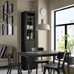IKEA BILLY / OXBERG B&uuml;cherregal mit Paneel-/Vitrt&uuml;r