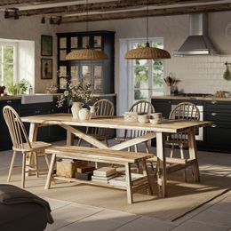 IKEA SKOGSTA / SKOGSTA Tisch + 4 St&uuml;hle + Bank