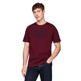 Tommy Hilfiger - T-Shirt f&uuml;r Herren, Baumwolle (Weinrot)