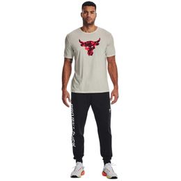 Under Armour - "Project Rock" T-Shirt f&uuml;r Herren (Elfenbein/Schwarz)