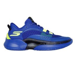 Skechers - "Go Run Swirl Tech Speed" Sneaker f&uuml;r Herren, Netzmaterial (Blau/Schwarz)