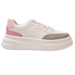 Kappa - "Ari" Sneaker f&uuml;r Damen, Plattform-Absatz (Wei&szlig;/Grau/Pink)