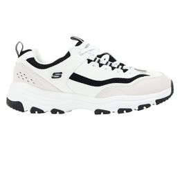 Skechers - Logo Sneaker f&uuml;r Herren, Niedrig geschnitten, Flach (Wei&szlig;/Schwarz)